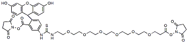 Fluorescein-PEG6-bis-NHS ester CAS:2055105-59-2 - 德尔塔(Delta)生物试剂