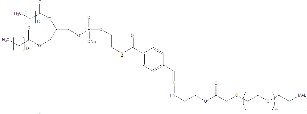 DSPE-Hyd-PEG-MAL 二硬脂酰磷脂酰乙醇胺-腙键-聚乙二醇-马来酰亚胺 - 德尔塔(Delta)生物试剂